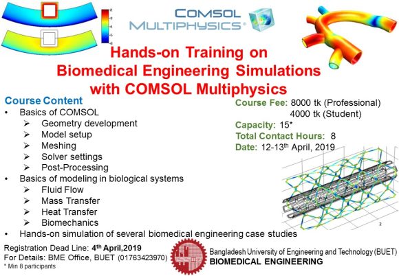 Hands-on Training on Biomedical Engineering Simulations with COMSOL ...